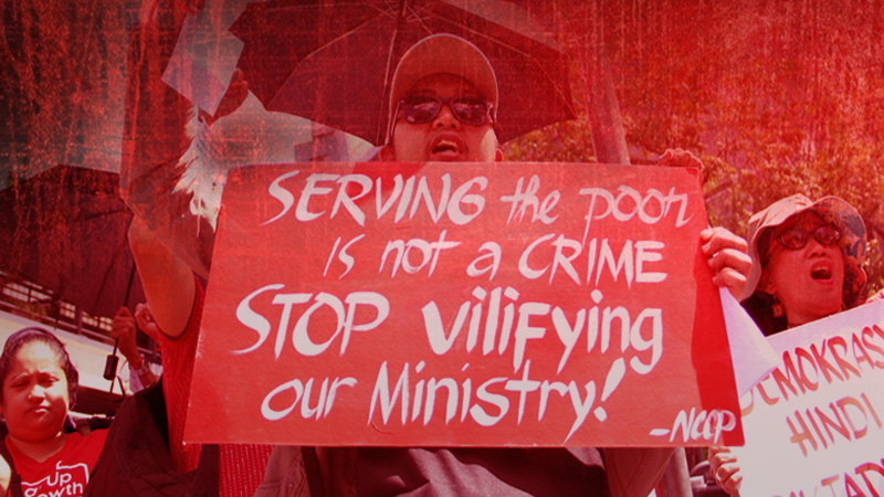 “Stop terrorizing churches, cause-oriented groups, and the Filipinos ...