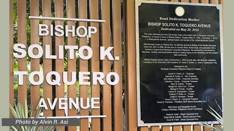 Wesleyan University Philippines Dedicates Main Campus Road to Bishop ...